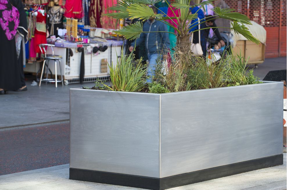 LONDON BOROUGH OF EALING – Custom Made Stainless Steel Street Planters ...
